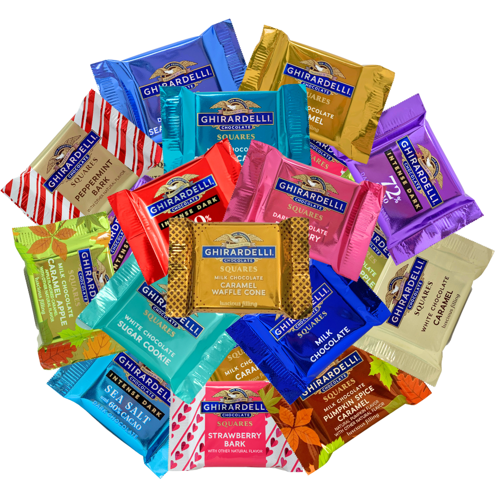 Supreme Ghirardelli Squares Collection (15 varieties) – Chocolate Emporium