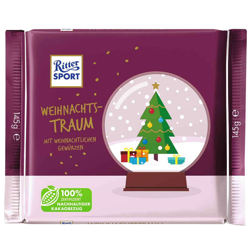 Ritter Sport | Christmas Dream Milk Chocolate Bar | 145g – Chocolate ...