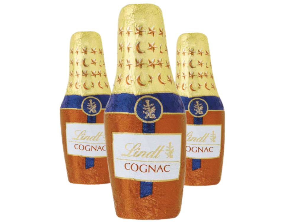 Lindt Cognac Liqueur filled Dark Chocolate Bottles – Chocolate Emporium